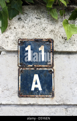 House Number 11A sign Stock Photo - Alamy
