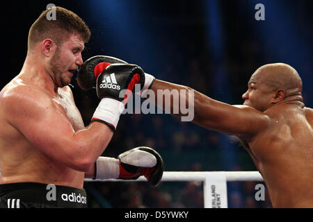 German heavyweight boxer Edmund Gerber fights against US boxer Darnell ...
