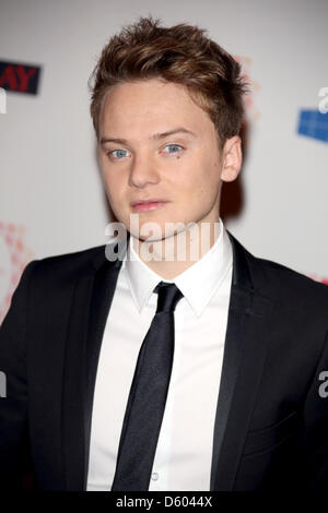 Singer Conor Maynard arrives for the 2012 MOBO Awards at the Echo Arena ...