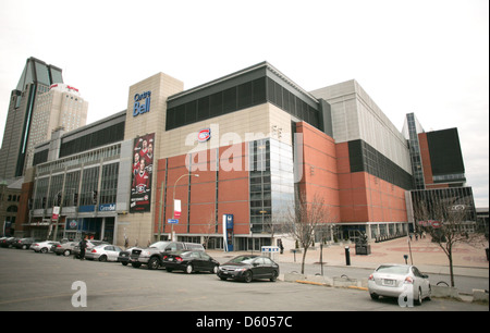 Exterior of the Bell Center, home of the Montreal Canadiens hockey team ...