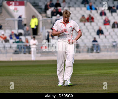 Manchester, UK. 10th April 2013. Lancashire captain, Glen Chapple ...