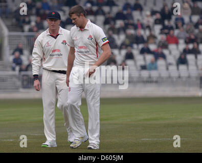 Manchester, UK. 10th April 2013. Lancashire captain, Glen Chapple ...