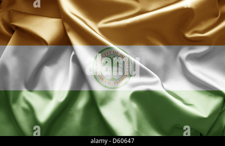 Miami Florida US city flag. 3d illustration Stock Photo - Alamy