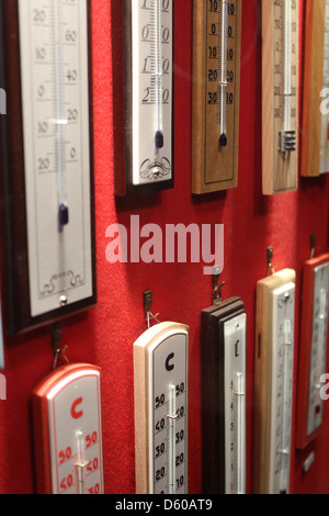 thermometers in shop window in rome italy Stock Photo - Alamy