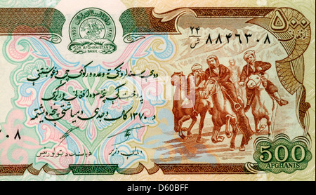 Afghan five hundred afghani banknote on a white background Stock Photo ...