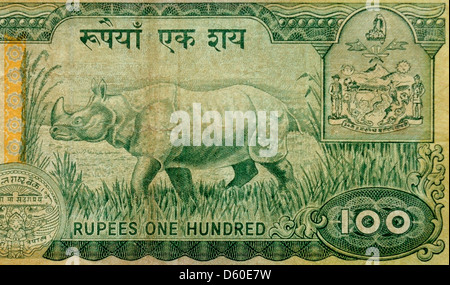 Nepal 1 One Rupee Bank Note Stock Photo - Alamy