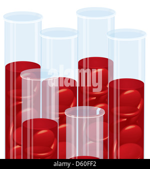 Blood cell test tube Stock Photo - Alamy