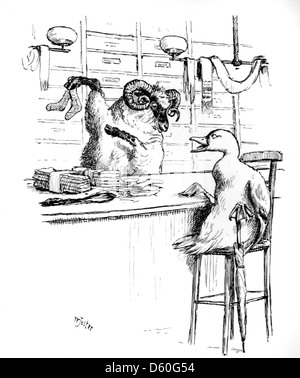 An illustration from 'Nonsense Drolleries' by Edward Lear, featuring a ...