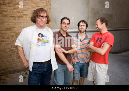 Cud, English indie band photographed rehearsing in Old Street , London ...