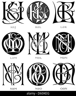 A 1906 publication featuring monograms, ciphers, and crest designs ...