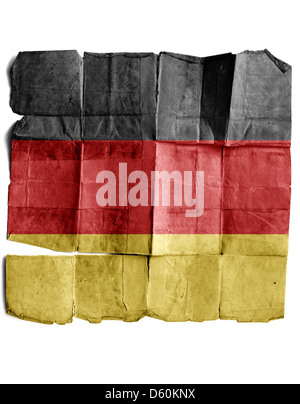 germany flag on old vintage world map with national borders Stock Photo ...