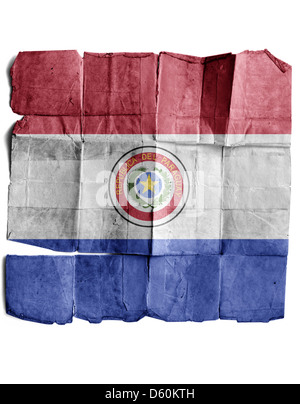 Paraguay vintage flag on old crumpled paper background Stock Photo - Alamy