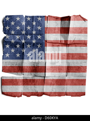 USA Flag Old Paper Stock Photo - Alamy