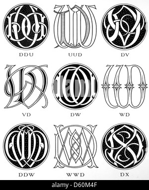 This 1906 collection features various monograms and ciphers, showcasing ...
