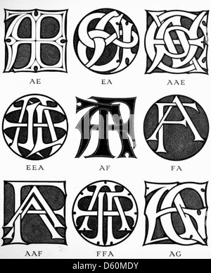 This 1906 book 'Monograms & Ciphers' presents various designs of ...