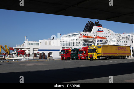 Calais dock Ferry Terminal France Stock Photo - Alamy