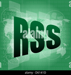 Conceptual display Digital Content. Word Written on any content that ...