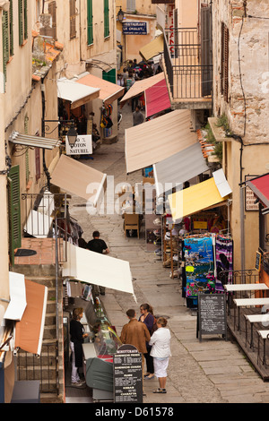 France, Corsica, La Balagne, Calvi, glass-art gallery, detail Stock ...