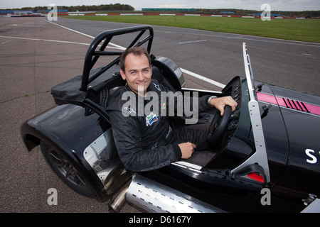 British racing driver Ben Collins A.K.A "The Stig" at Silverstone Stowe ...