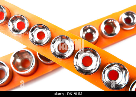 Hex socket set isolated on white background Stock Photo - Alamy