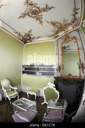 The small reading room of Frederick the Great is photographed in the ...
