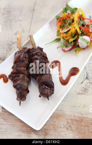 Japanese Beef Skewers Stock Photo - Alamy