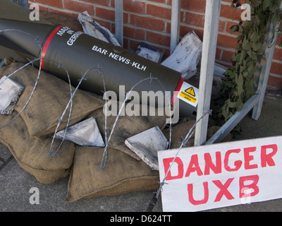 Danger Unexploded Bomb Sign Stock Photo: 31341457 - Alamy