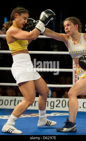 German WBA World Champion Susi Kentikian, right, and retired champion ...