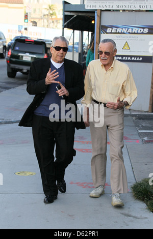 Stan Lee out and about with a friend in Beverly Hills Los Angeles ...