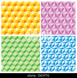 Isometric hexagon tile pattern - 3D geometric abstract background ...