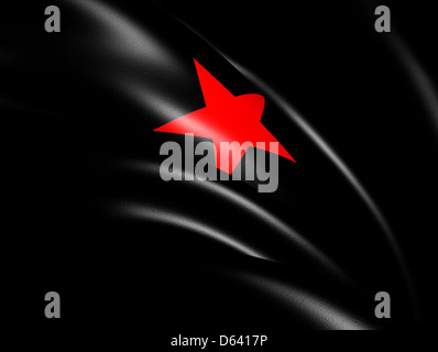 Flag of EZLN. Close Up Stock Photo - Alamy
