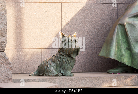 Dog Statue at FDR Memorial in Washington DC USA Stock Photo - Alamy