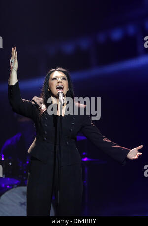 Kaliopi representing Macedonia performs during the 1st rehearsal for ...