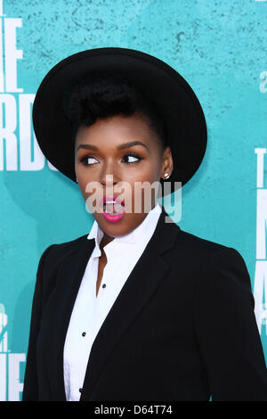 Singer Janelle Monae arrives for the MTV Movie Awards at the Gibson ...