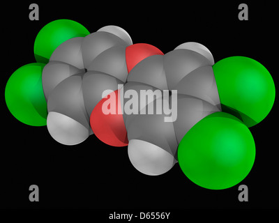 Dioxin (TCDD) molecule Stock Photo - Alamy