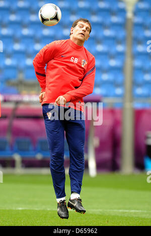 Croatian national soccer player Slaven Bilic takes part in a training ...