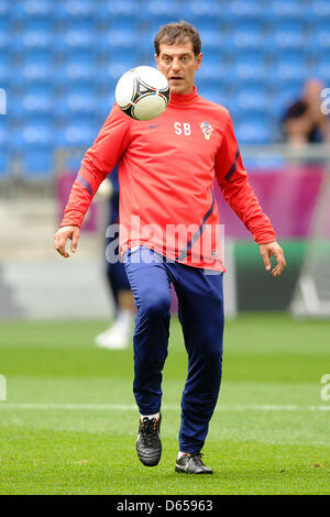 Croatian national soccer player Slaven Bilic takes part in a training ...