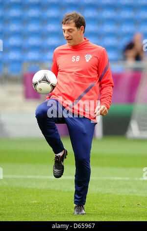 Croatian national soccer player Slaven Bilic takes part in a training ...