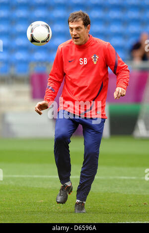 Croatian national soccer player Slaven Bilic takes part in a training ...