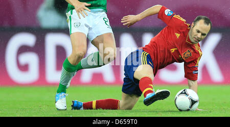 Spain's Andres Iniesta during UEFA EURO 2012 group C soccer match Spain ...