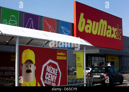 baumax logo supermarket sign Prague Czech Republic Stock Photo - Alamy