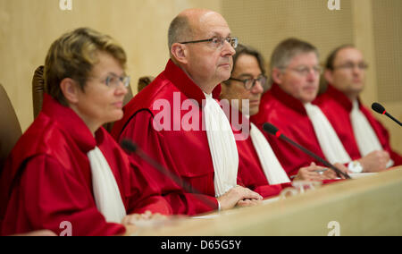 The first senate of the German Constitutional Court (BVerfG) with ...