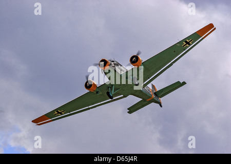 A Junkers Ju 52, a German trimotor aircraft manufactured from 1931 to ...
