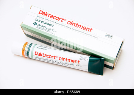 Daktacort ointment (miconazole nitrate) hydrocortisone steroid cream ...