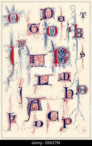 This 1860 piece by W. R. Tymms showcases decorative calligraphy and ...