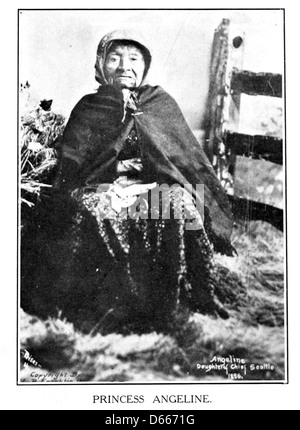 A portrait of Princess Angeline, the daughter of Chief Seattle ...