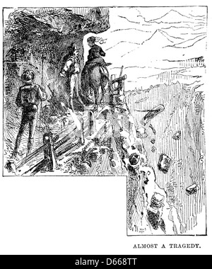 This 1885 illustration from 'A Tramp Abroad' presents a scenic view ...