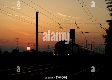 GNER 43 class, sunsetting, Hurn rd, Peterborough, east coast main line ...
