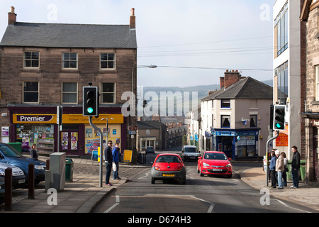 belper high street derbyshire uk rural town center Stock Photo - Alamy