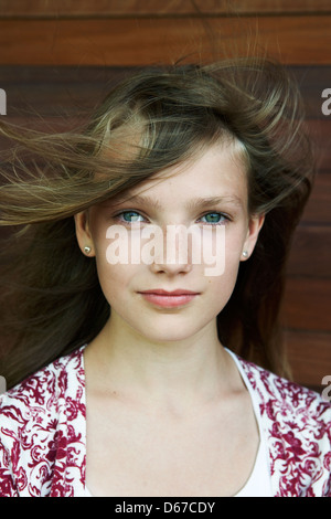 beautiful girl 14 years old posing on nature Stock Photo - Alamy